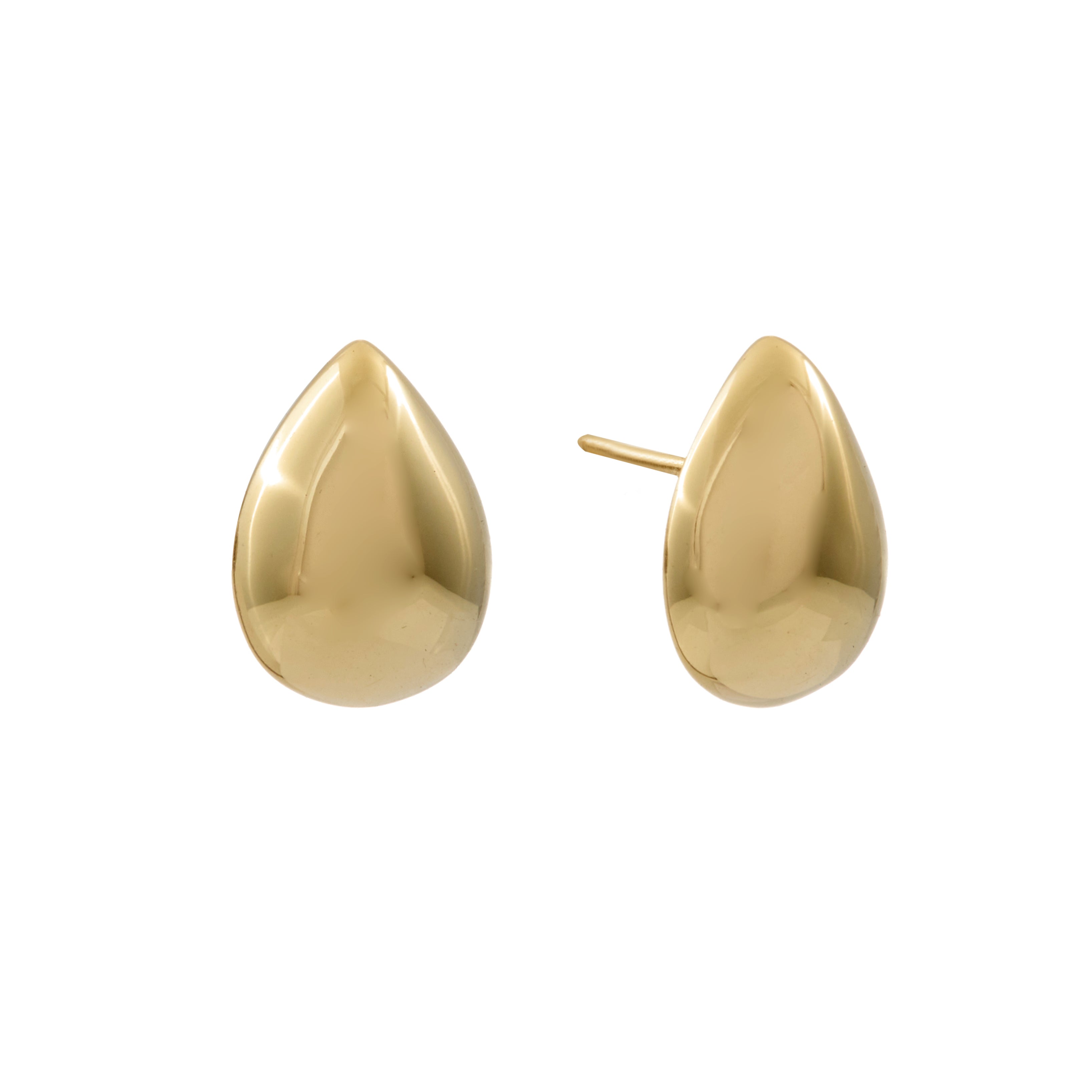 Andrea Gold Plated Sterling Silver Tear Drop Stud Earring – Sybella ...