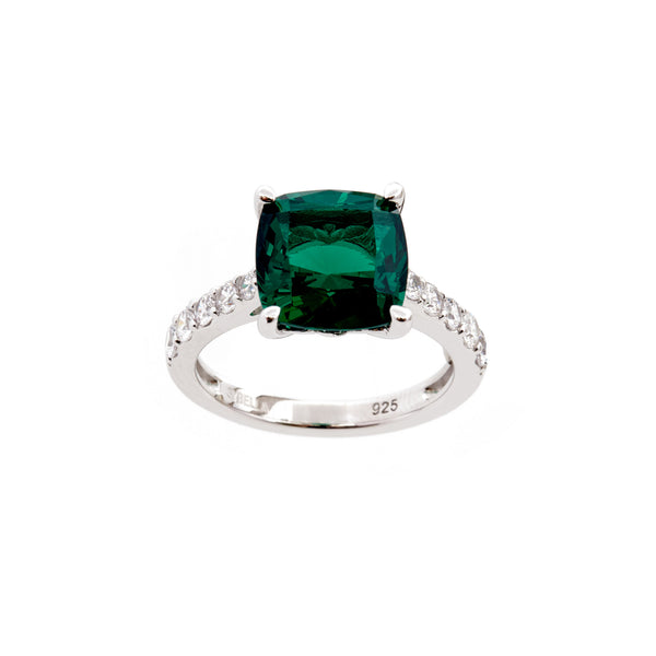 Ariella Green & Clear Multi Cubic Zirconia Ring – Sybella Jewellery