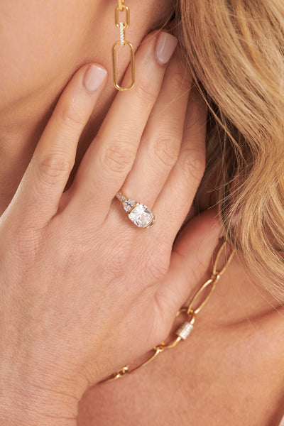 Lillian Gold Cubic Zirconia Dress Ring – Sybella Jewellery