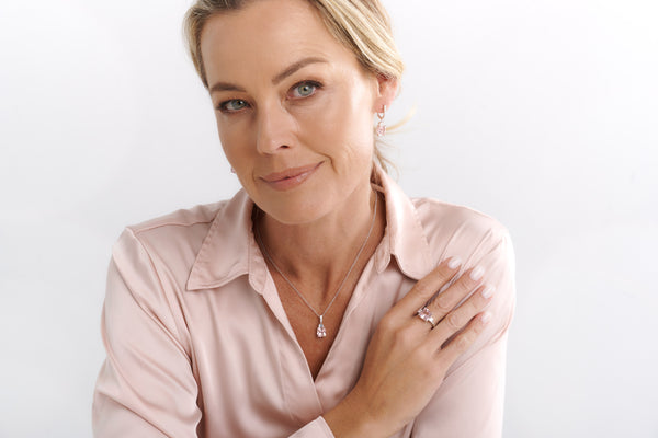 Bebelle Light Pink & Clear Pendant – Sybella Jewellery