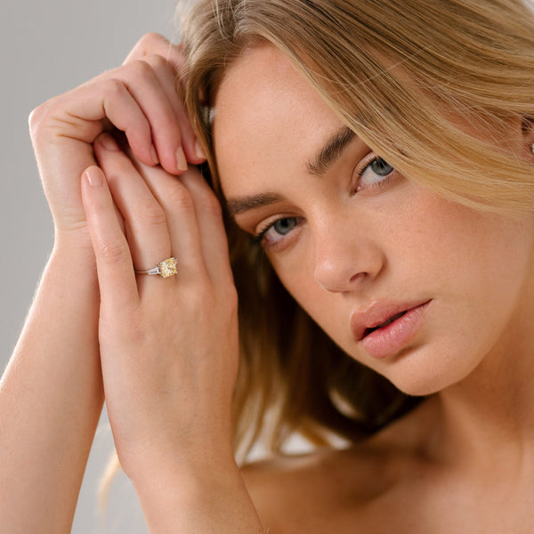 Nora Yellow Cubic Zirconia Ring – Sybella Jewellery
